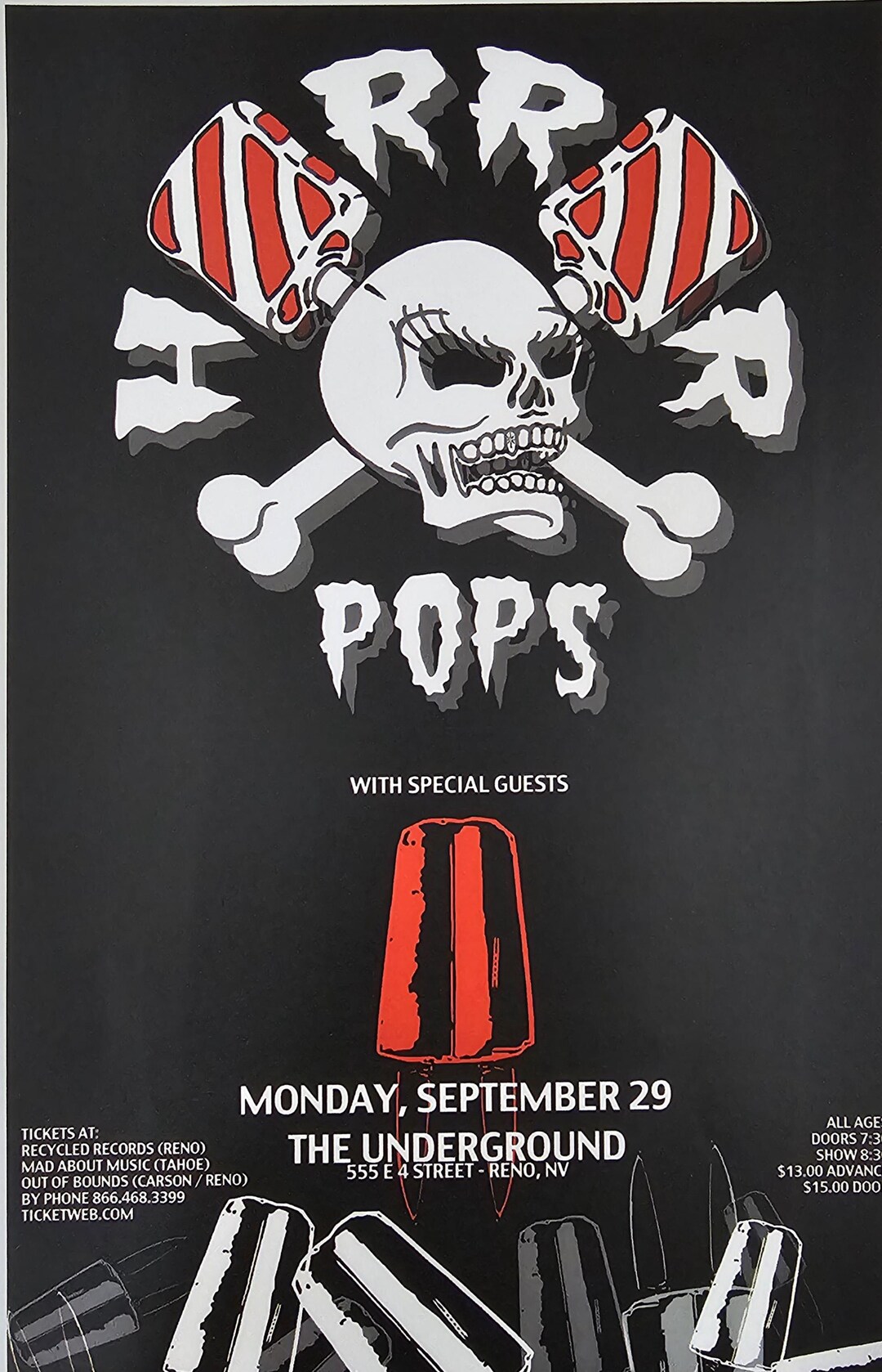 Vintage Horror Pops Rare Gig Poster. - Etsy