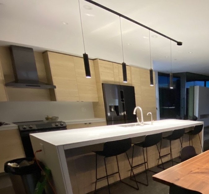 Modern Track Light Black With Walnut - Etsy