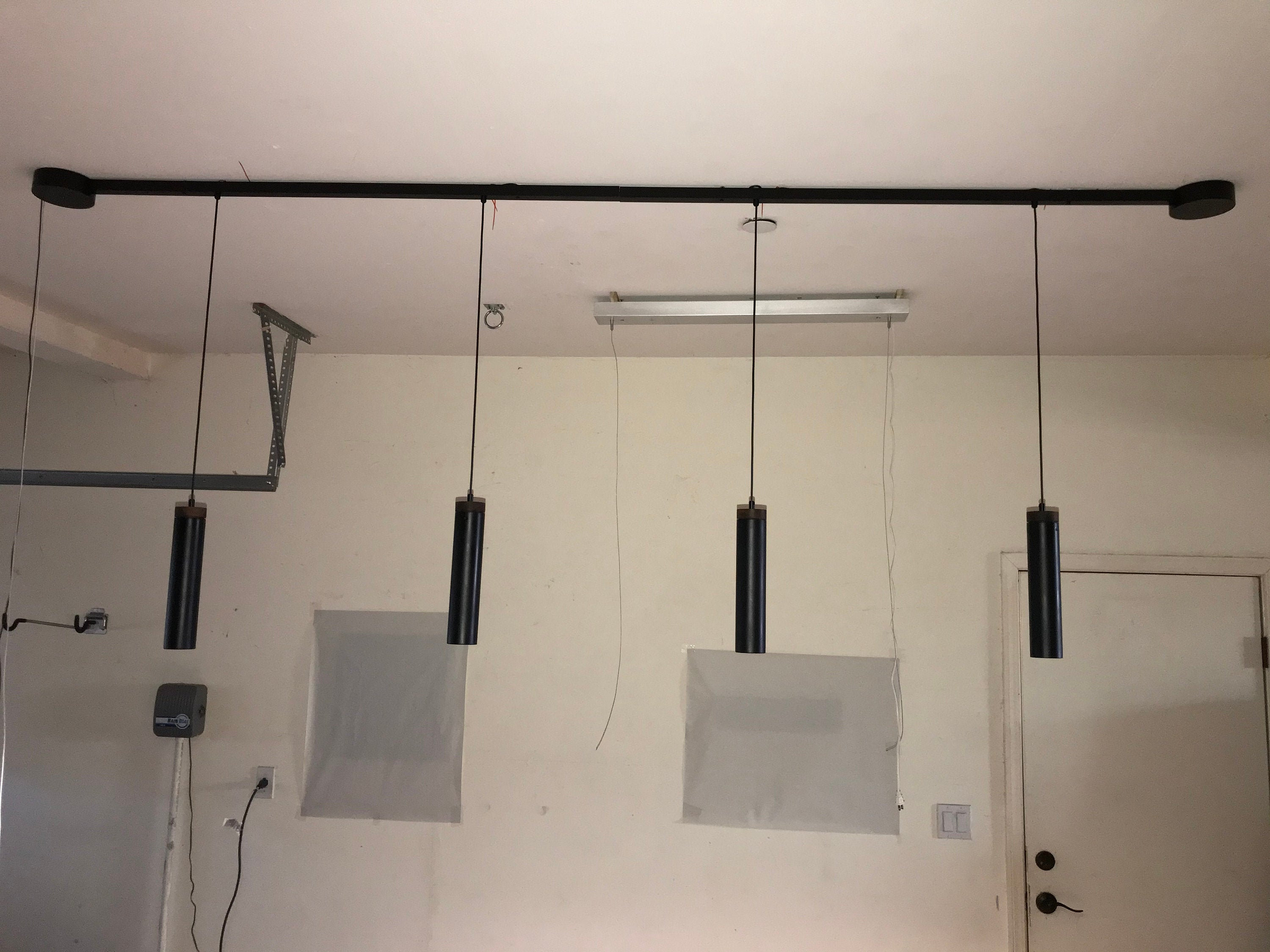 Modern Track Light Black With Walnut - Etsy