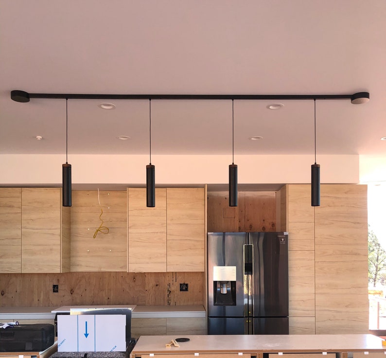 Modern Track Light Black With Walnut - Etsy