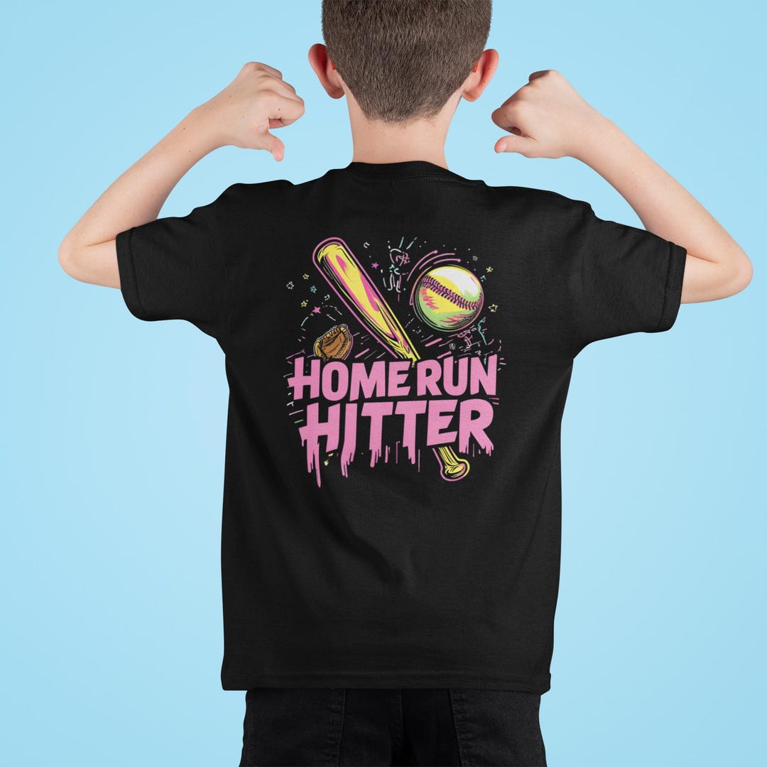 Home Run Hitter Baseball T-shirt: Youth Sports Gift - Etsy