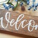 Welcome | Reclaimed Wood Sign | Small Sign | Hand Lettered | Home Decor ...