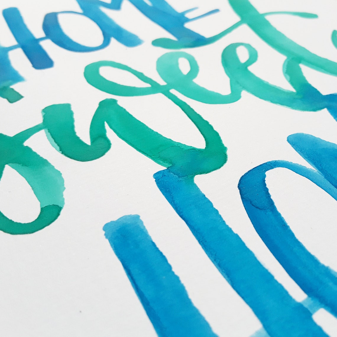 Hand Written | Watercolor | Home Sweet Home | Calligraphy | Home Decor ...