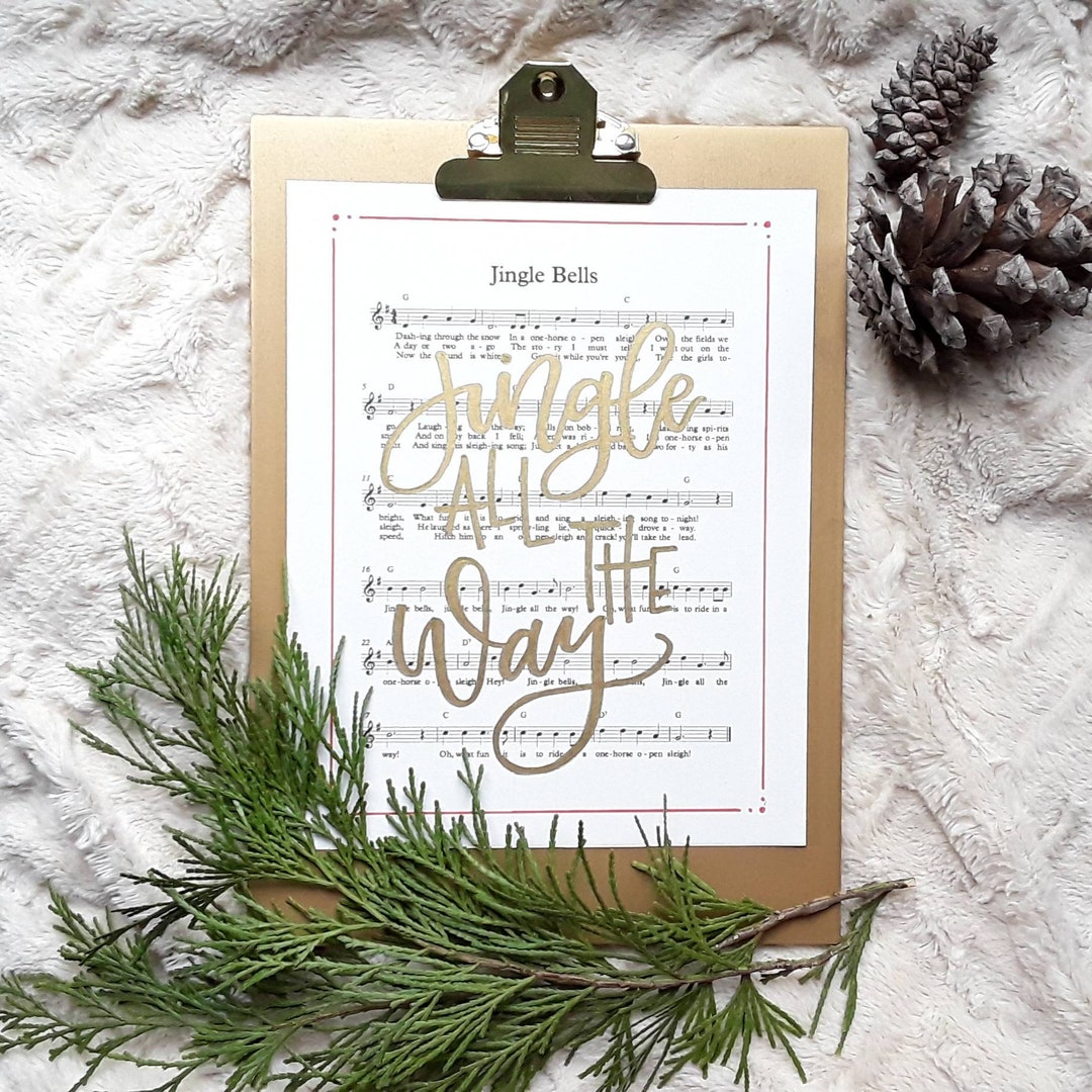 Christmas Music Art Jingle Bells Jingle All the Way Christmas Song ...