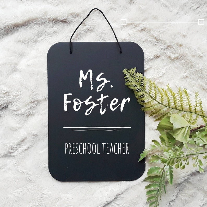 Teacher Classroom Sign Chalkboard Custom Door Sign | Etsy