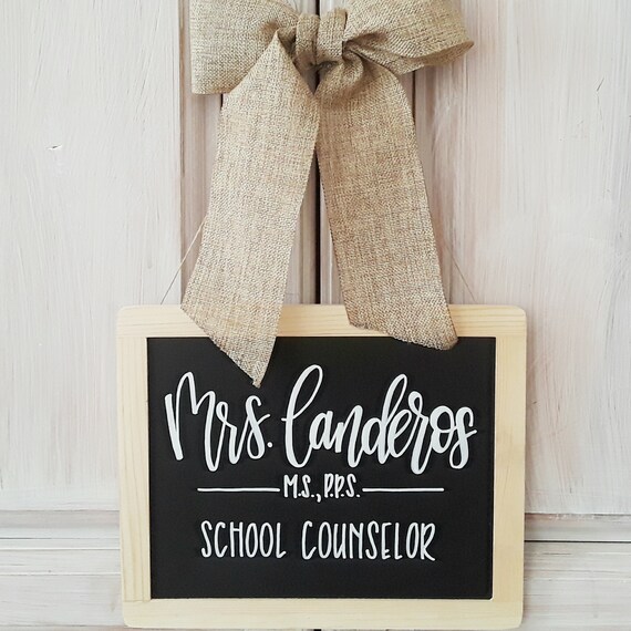 Teacher Classroom Sign Chalkboard Custom Door Sign | Etsy