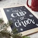 Have a Cup of Cheer Christmas Chalkboard Hand Lettered - Etsy
