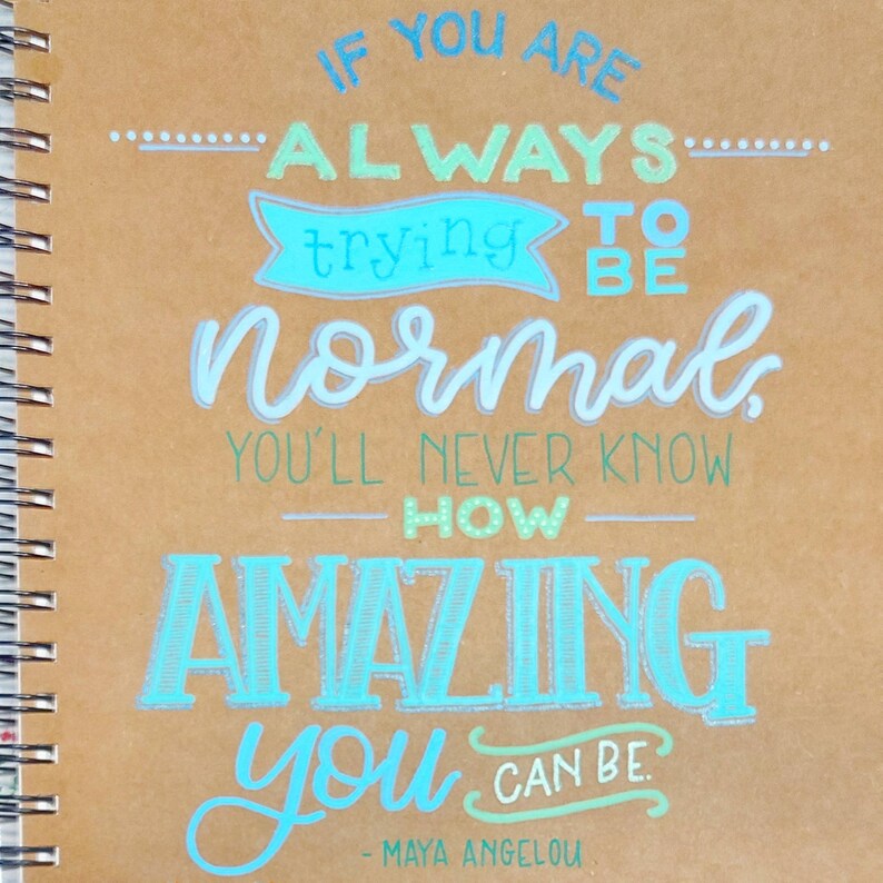 Custom Notebook Cover | Notebook Art | Hand Lettered Book Cover | Hand ...