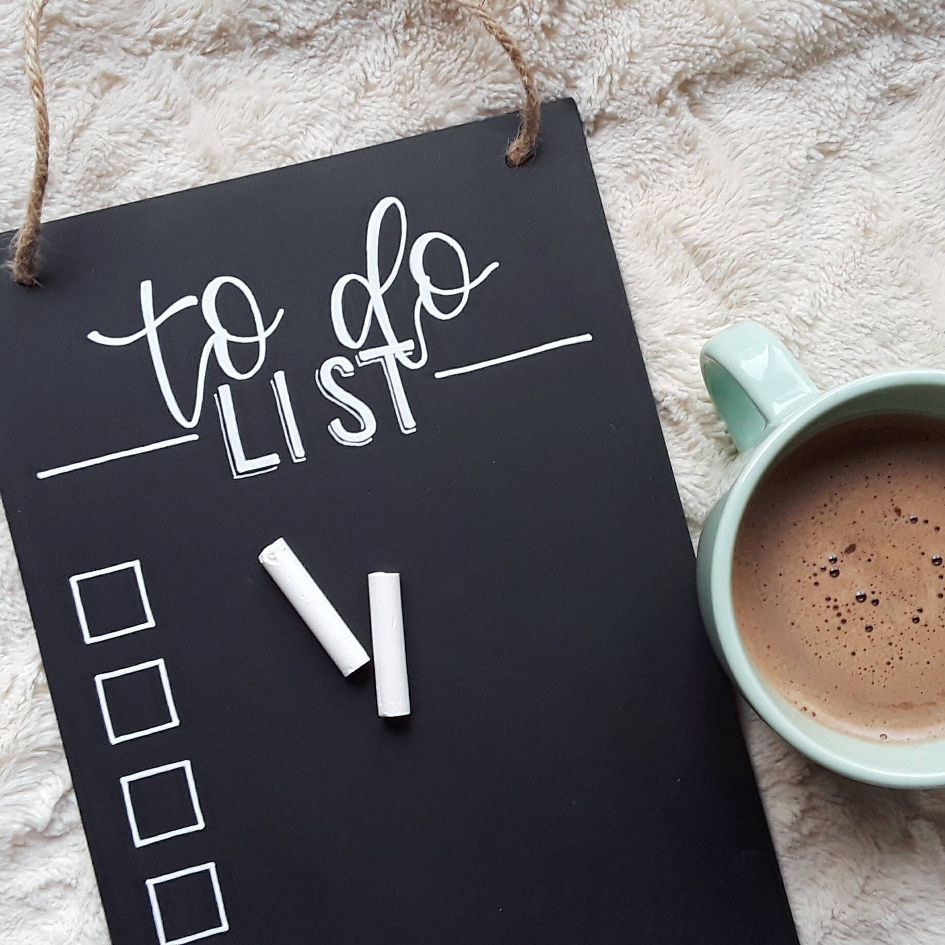 Chalkboard Sign to Do List Hand Lettered Sign Custom - Etsy