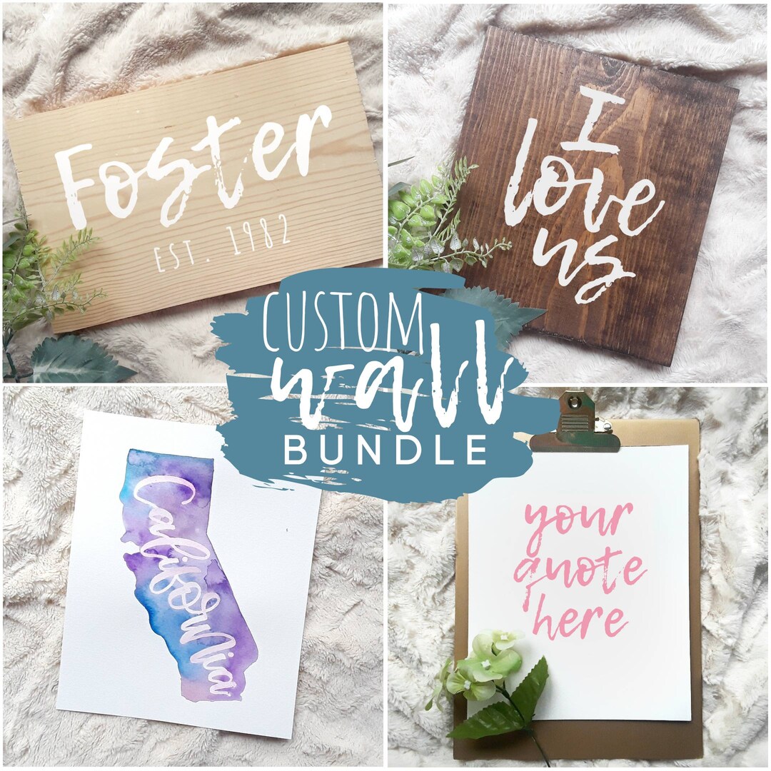 Custom Wall Signs | Gallery Wall | Custom Decor | Wall Decor Set | Hand ...