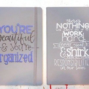 Custom Notebook Cover | Notebook Art | Hand Lettered Book Cover | Hand ...