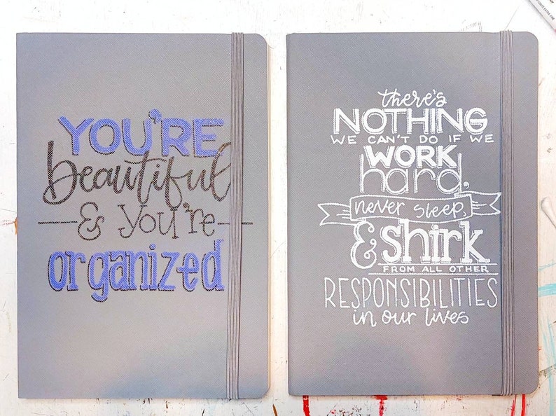 Custom Notebook Cover | Notebook Art | Hand Lettered Book Cover | Hand ...