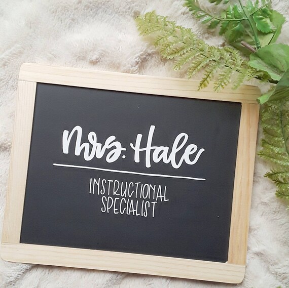 Teacher Classroom Sign Chalkboard Custom Door Sign | Etsy