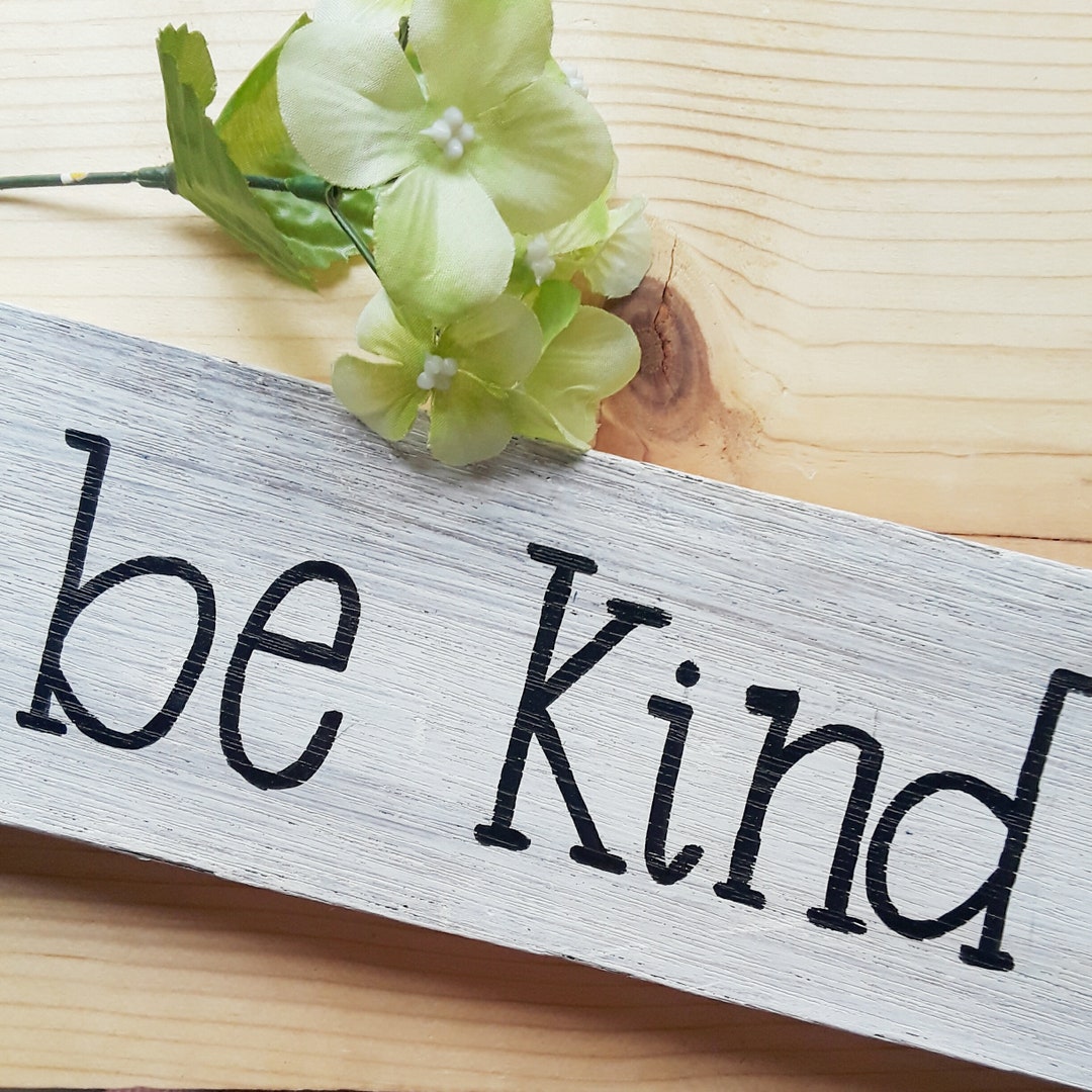 Be Kind | Reclaimed Wood Sign | Small Sign | Hand Lettered | Home Decor ...