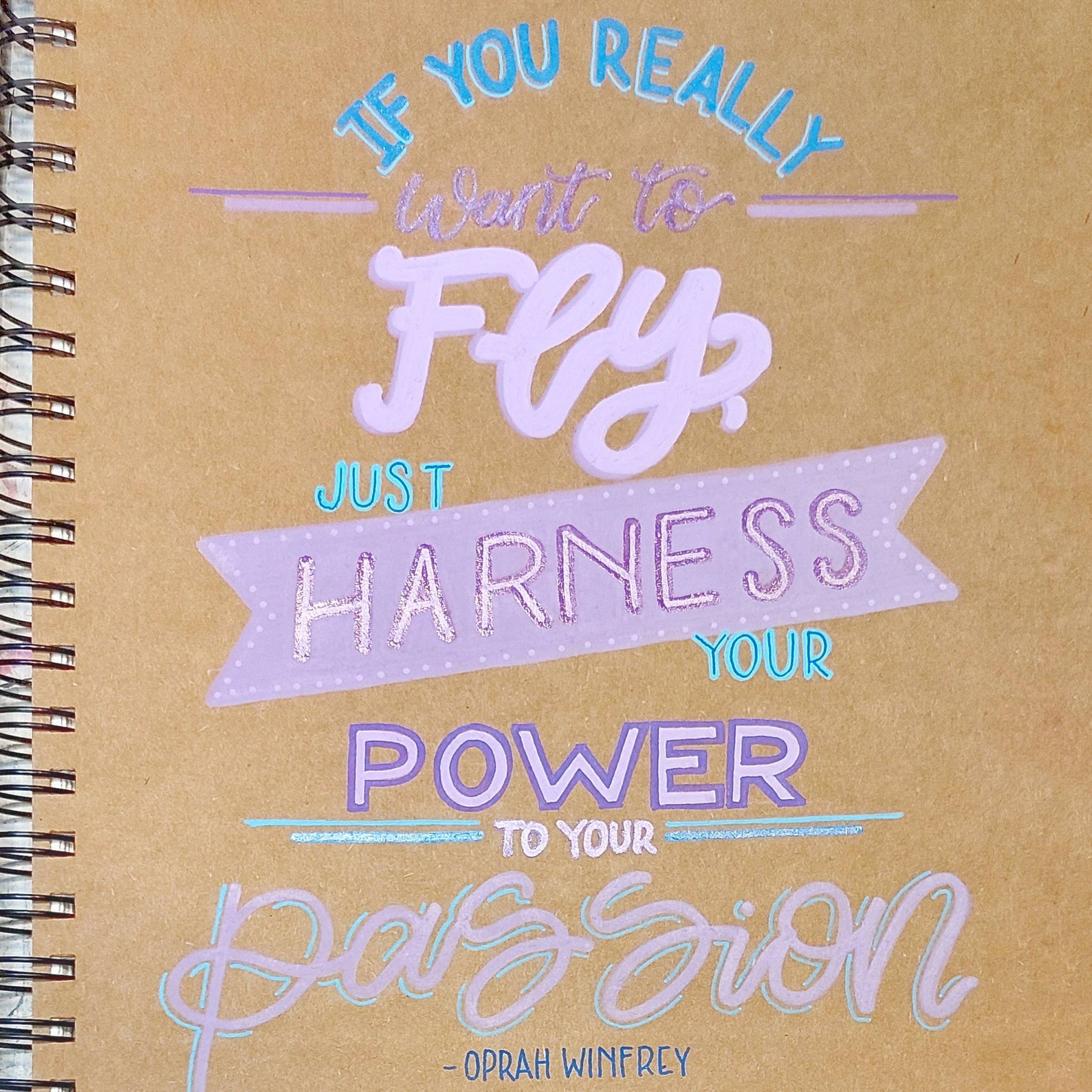 Custom Notebook Cover | Notebook Art | Hand Lettered Book Cover | Hand ...