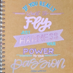 Custom Notebook Cover | Notebook Art | Hand Lettered Book Cover | Hand ...
