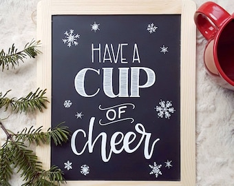 Have a Cup of Cheer Christmas Printable-instant DOWNLOAD - Etsy