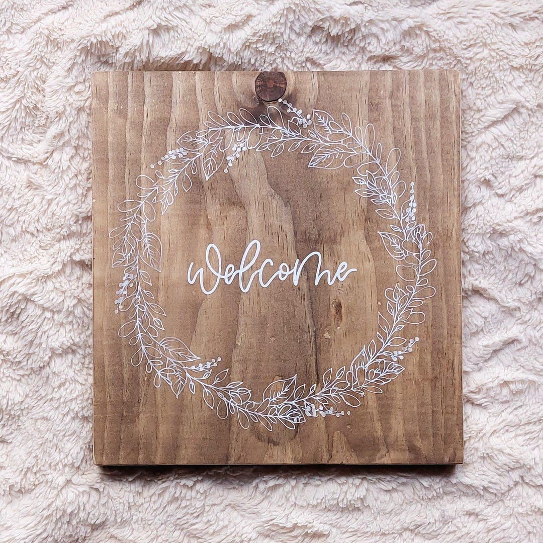 Welcome Sign | Rustic Wood Sign | Cute Home Decor | Entryway Living ...
