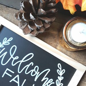 Fall Sign | Small Chalkboard Sign | Fall Decor | Welcome Fall | Hand ...