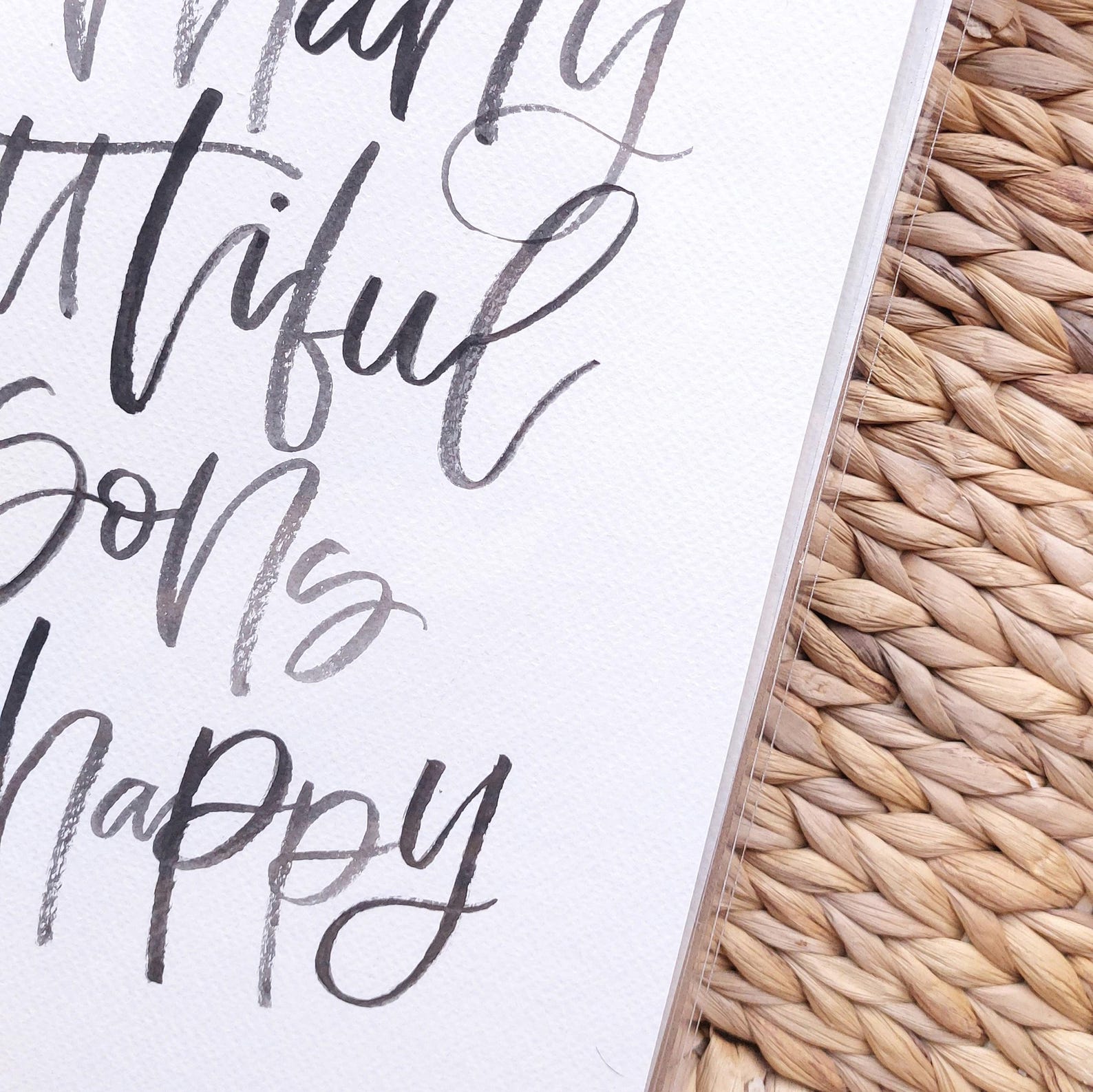 Custom Quote Art | Happiness Quote | Hand Painted Watercolor ...