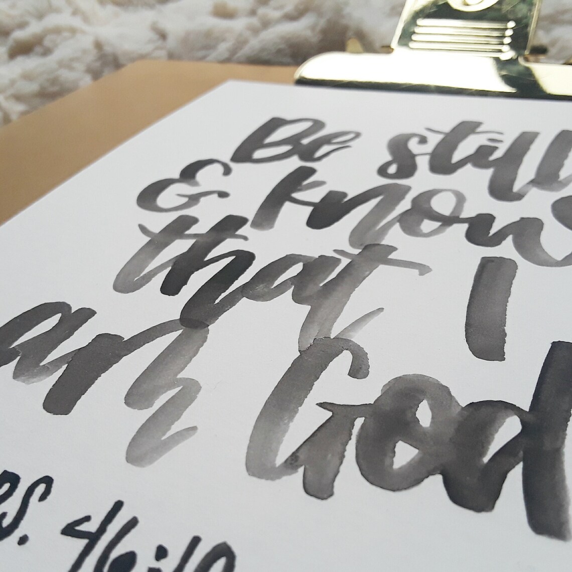 Hand Written Watercolor Be Still and Know Calligraphy - Etsy