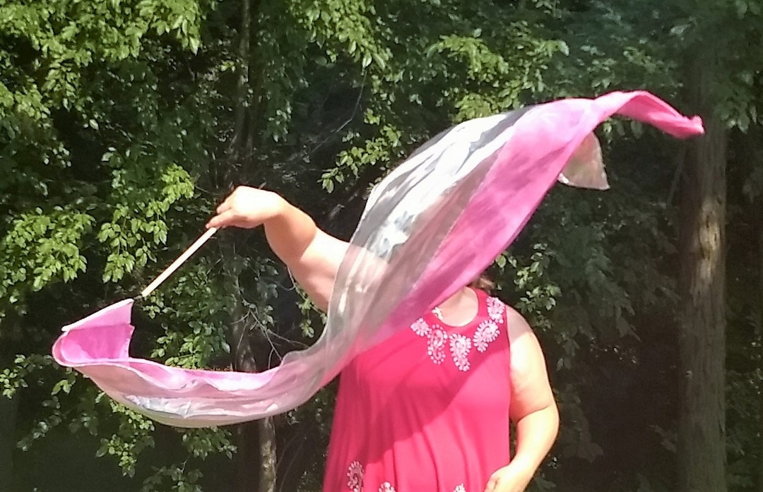 Hand Dyed Worship Streamer - Double Layer Chiffon and Tissue Lame - Joy ...