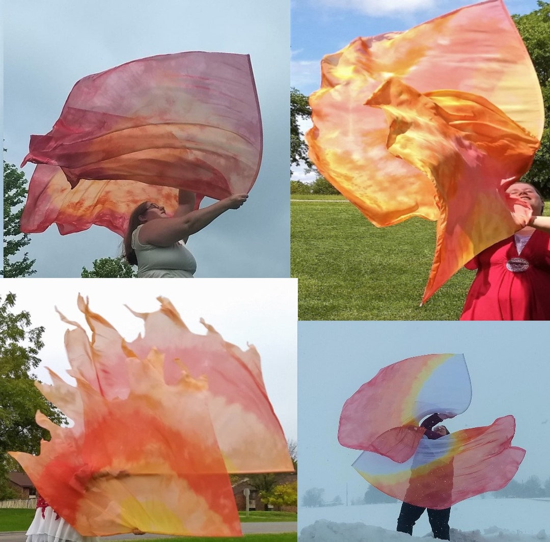 Praise on Fire Bundle - 4 Flag Sets (8 Flags) - Worship Flags, Dance ...