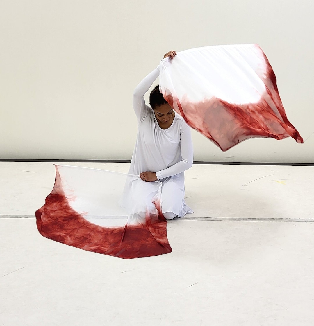 Worship Flags - Hand Dyed Praise Dance Flags - Sheer Christian Flags ...