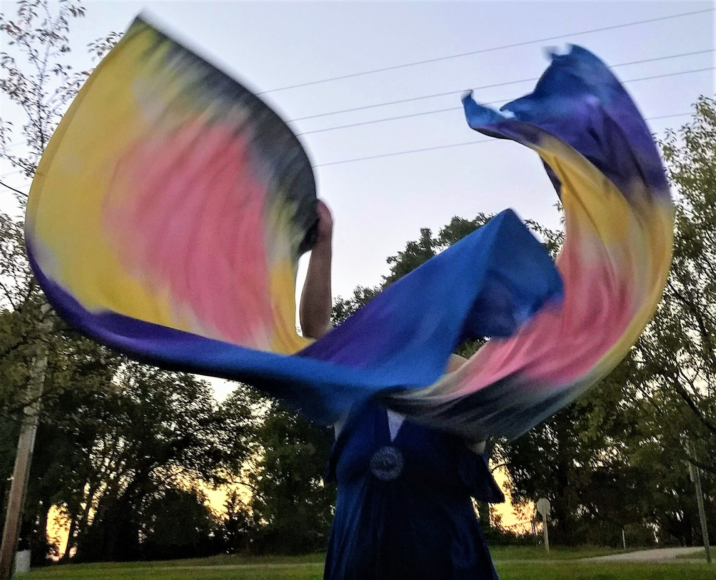 Worship Flags, Dance Flags, Praise Flags, Hand Dyed - Redemption Song