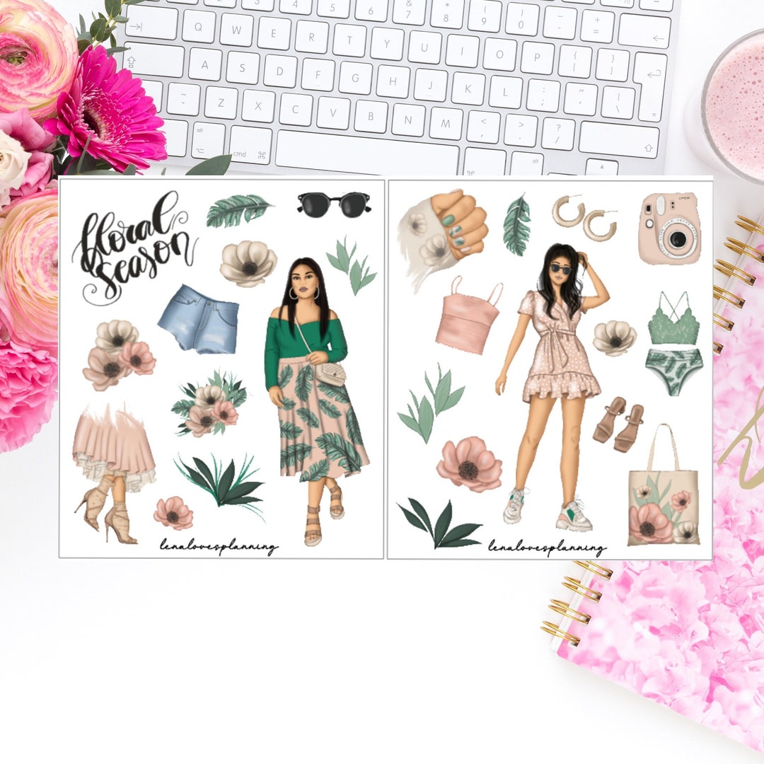 FLORAL SESSION | Decorative Sticker | Lenalovesplanning - Etsy