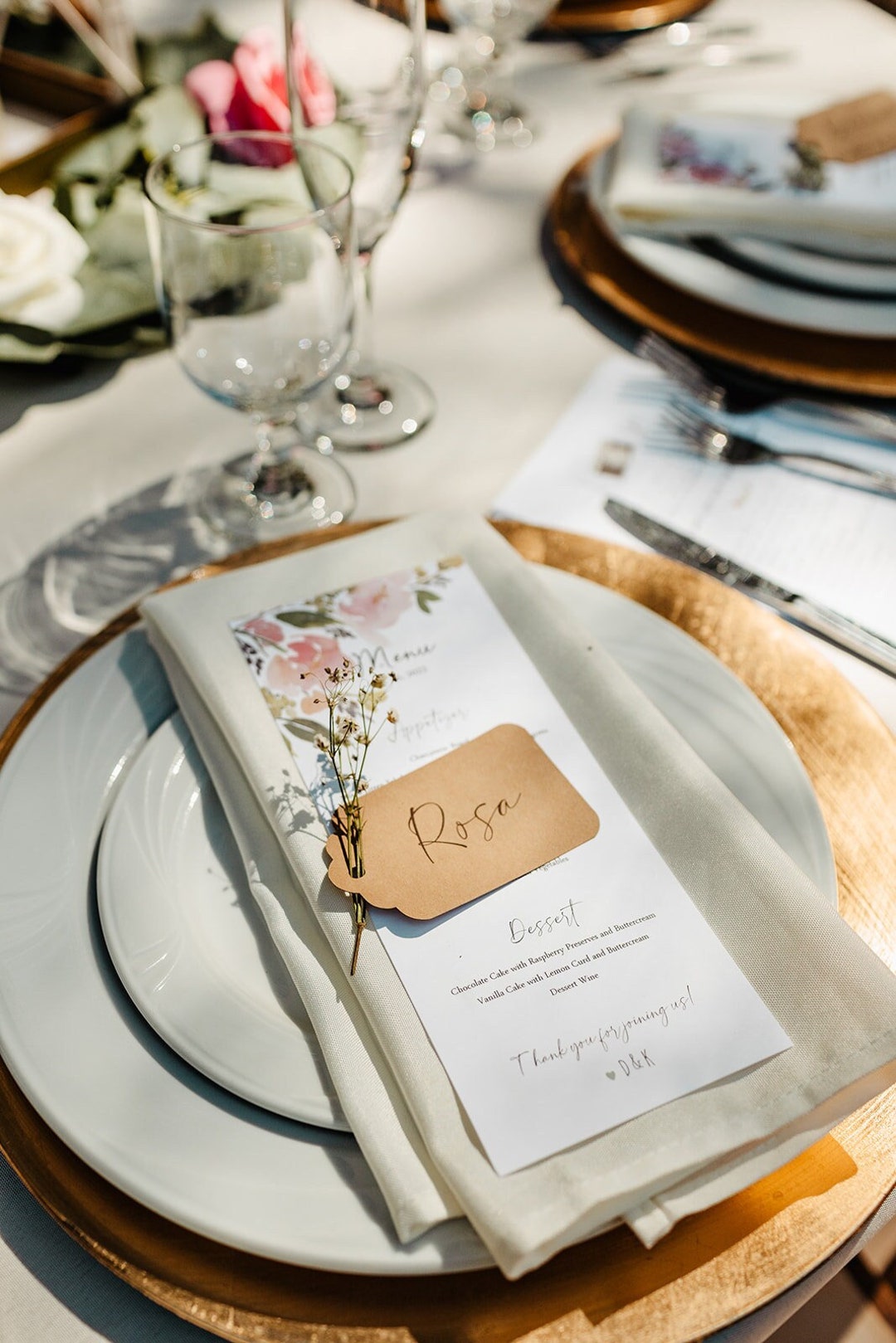 Printed Place Cards for Wedding | Table Name Cards | Personalized Place ...