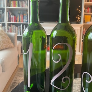 Wedding Table Numbers Centerpiece, Light up Wine Bottle- Cork Lights ...