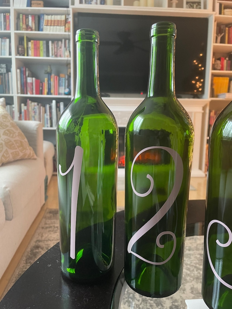 Wedding Table Numbers Centerpiece, Light up Wine Bottle- Cork Lights ...