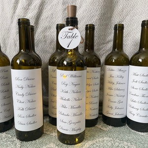 Seating Chart Wine Bottles, Wedding Table Number Centerpiece, Light up ...