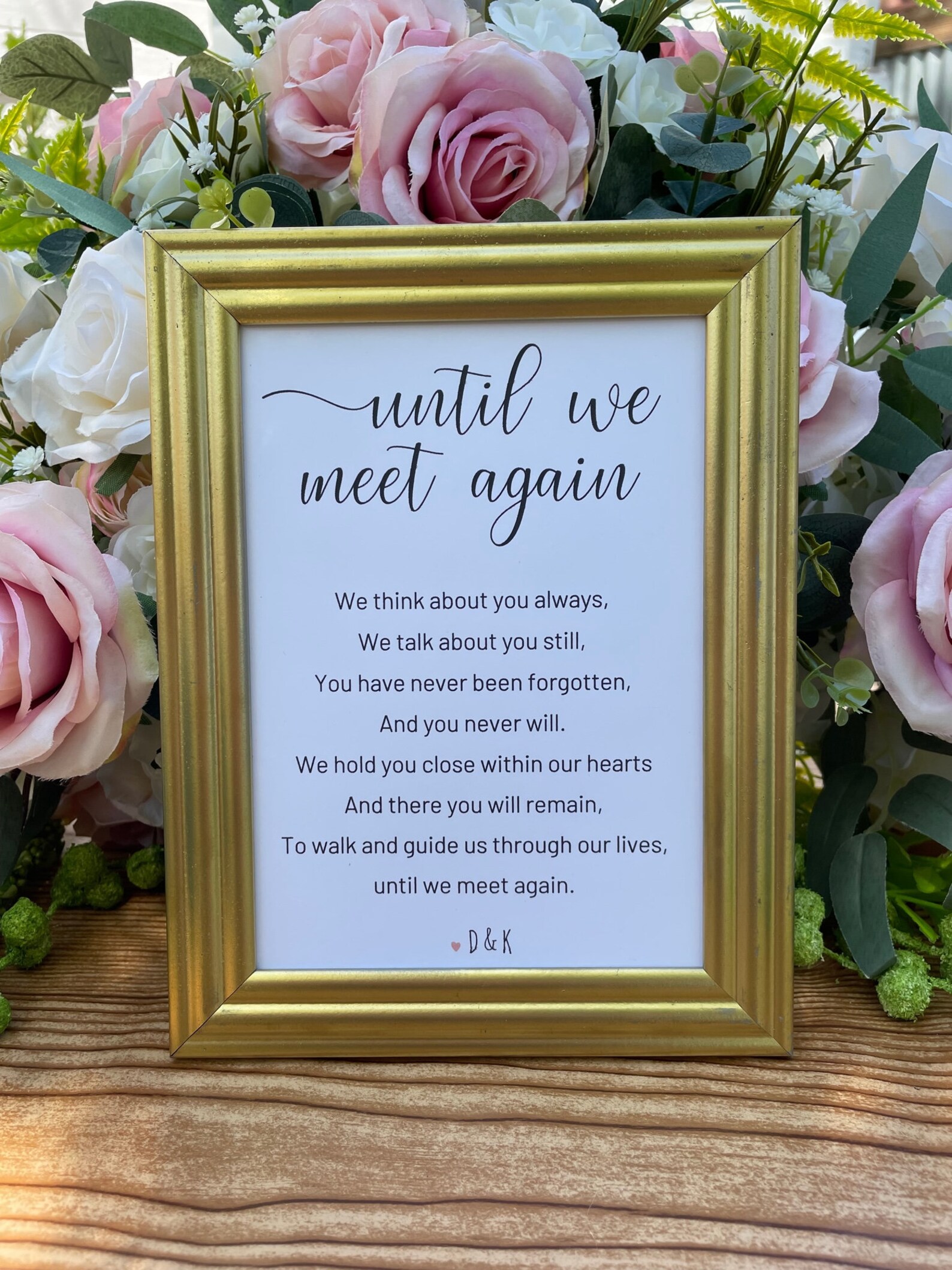 CUSTOM DIGITAL DOWNLOAD | Until We Meet Again Wedding Sign | Printable ...