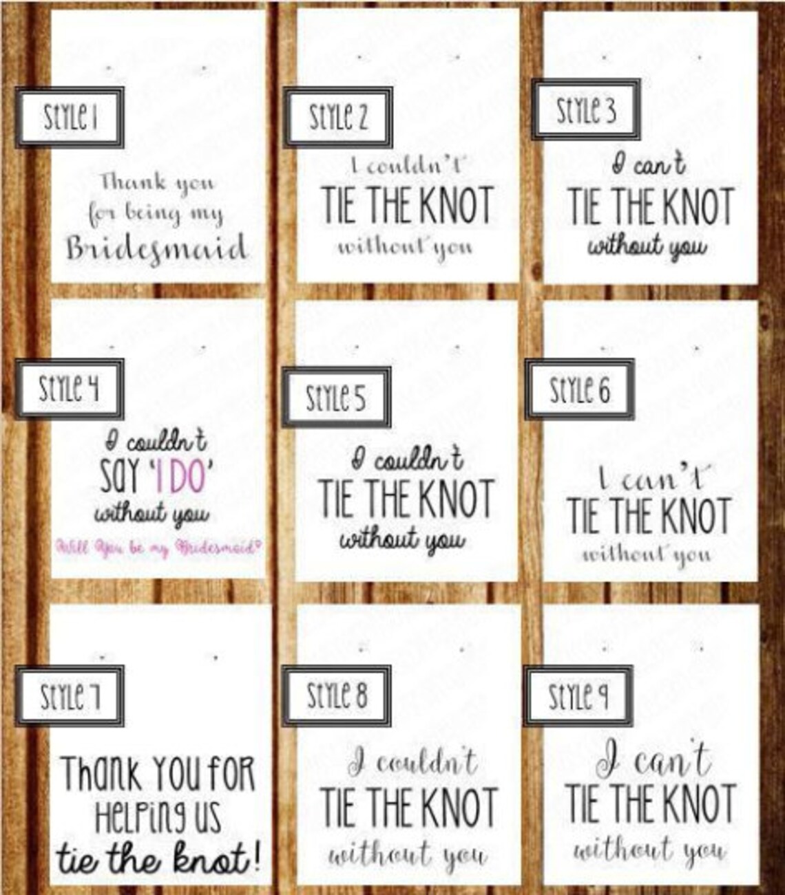 I Couldnt Tie the Knot Without You Custom Bridesmaid - Etsy