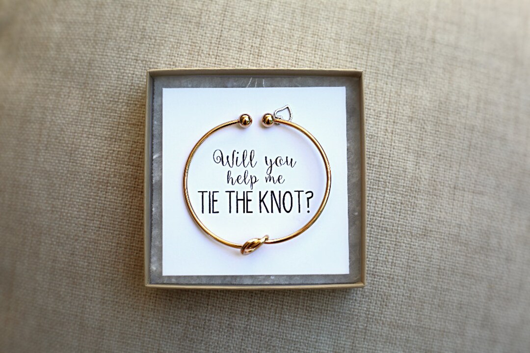 I Couldn’t Tie the Knot Without You, Bridesmaid Proposal, Gold, Tie the ...