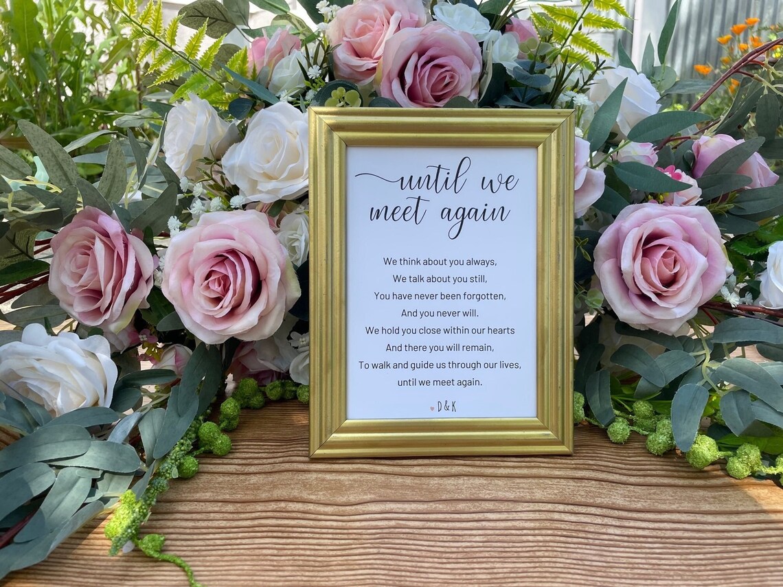 CUSTOM DIGITAL DOWNLOAD | Until We Meet Again Wedding Sign | Printable ...