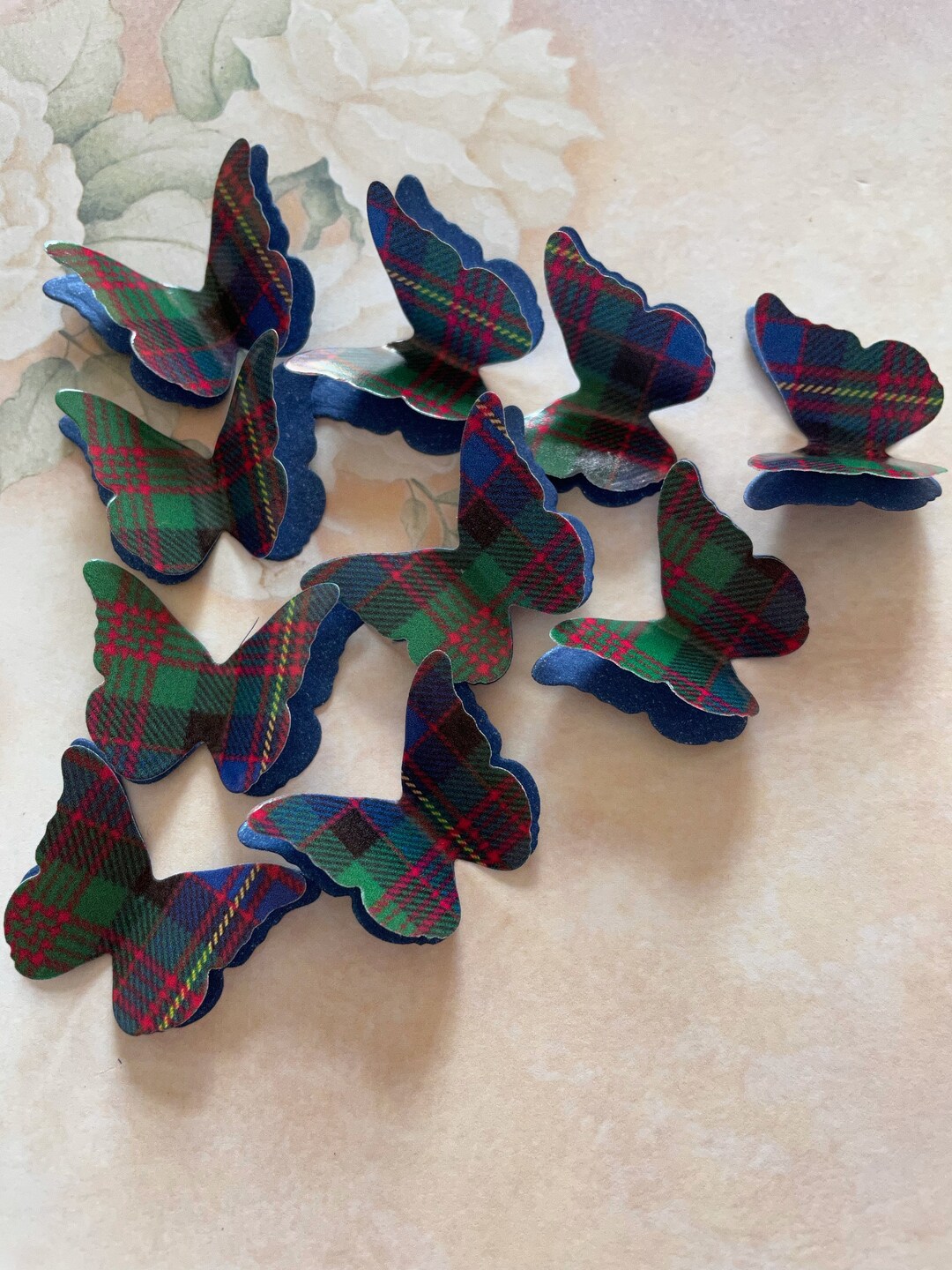25 Cochrane Clan Tartan & Shimmer Paper 3D Butterfly Wedding - Etsy