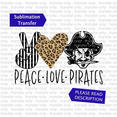 Pirates Sublimation Transfer Ready to Press Sublimation - Etsy