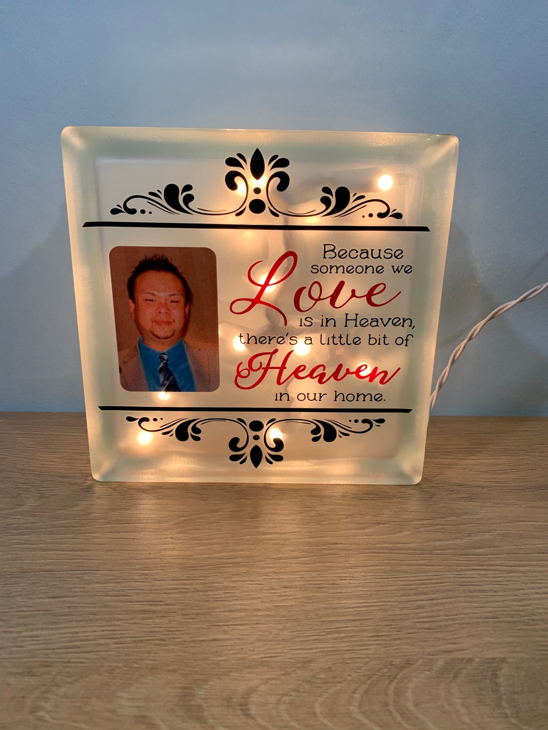 Decorative Glass Block Initial With Name-lighted Glass Block - Etsy