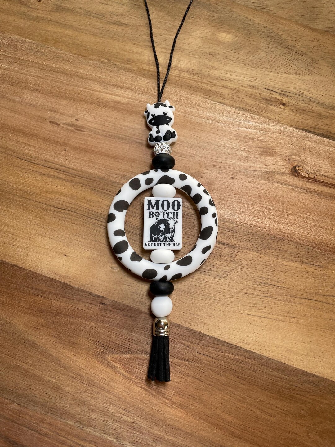 Out of the Way Hanging Car Charm, Cow Hanging Car Charm, Moo Out of the ...