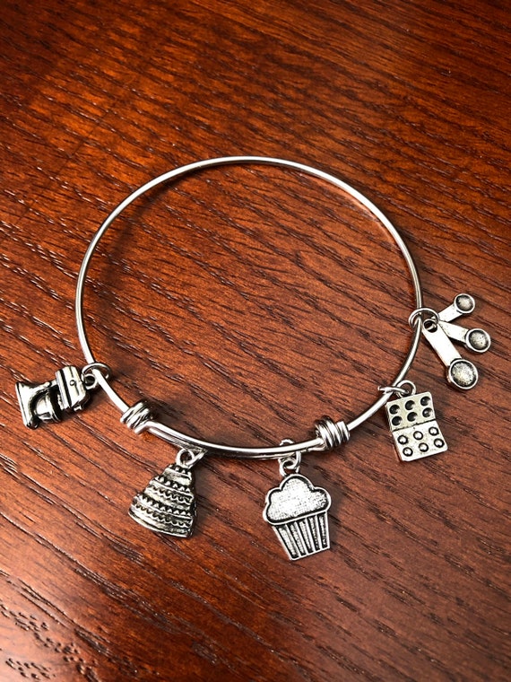 Chef Charm Bangle Bracelet | Etsy