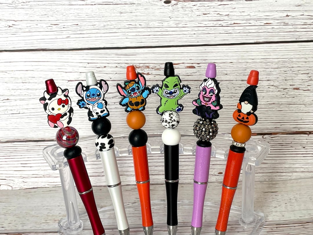 Halloween Spooky Pens, Character Pen, Halloween Beaded Pen, Aloha Alien ...