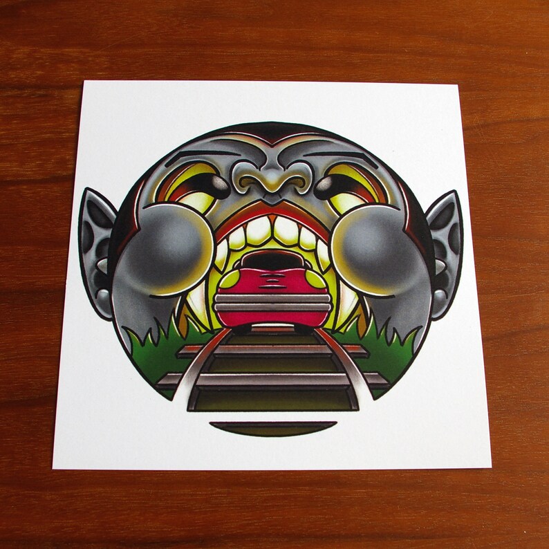 Vampire Ghost Train Art Print - Etsy