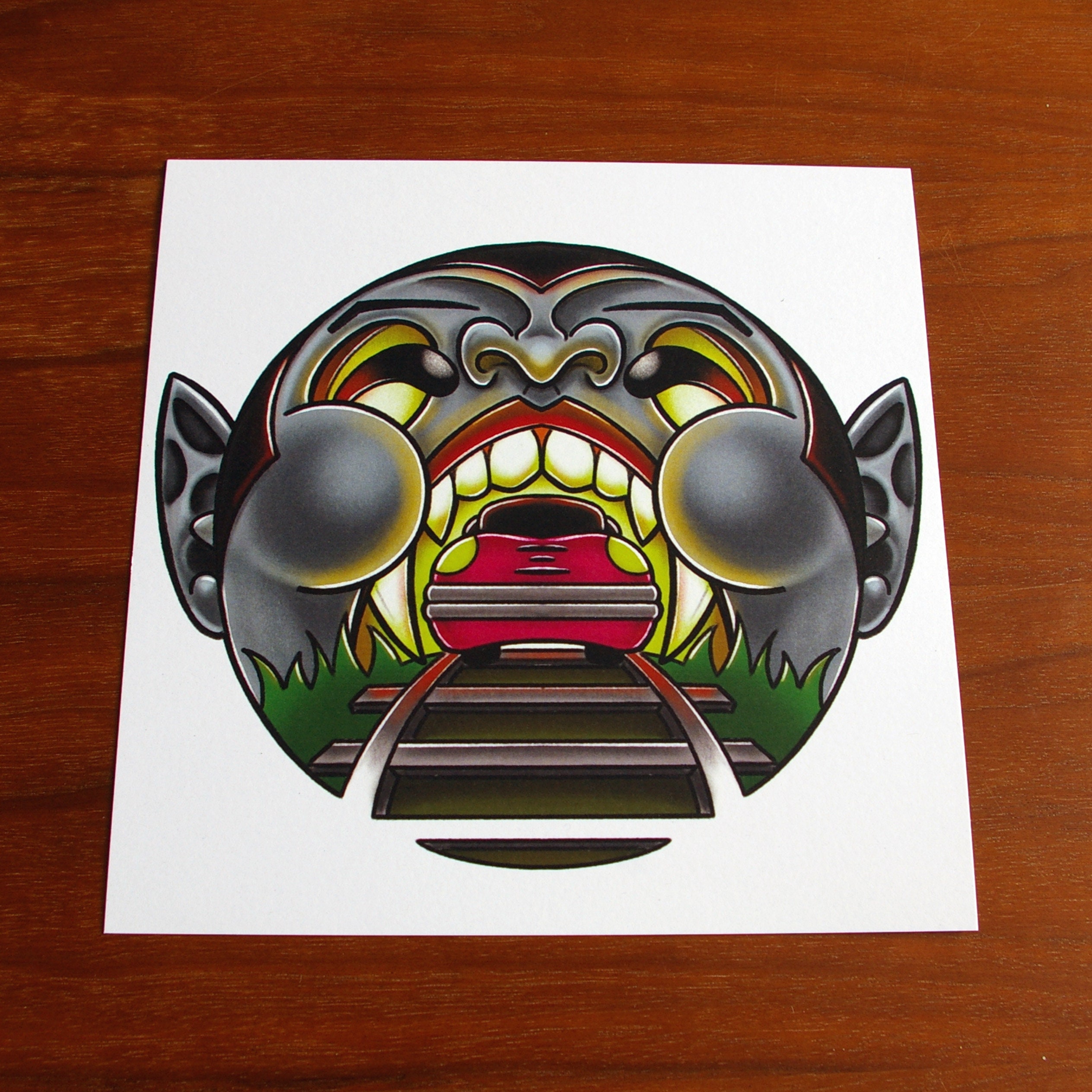 Vampire Ghost Train Art Print - Etsy