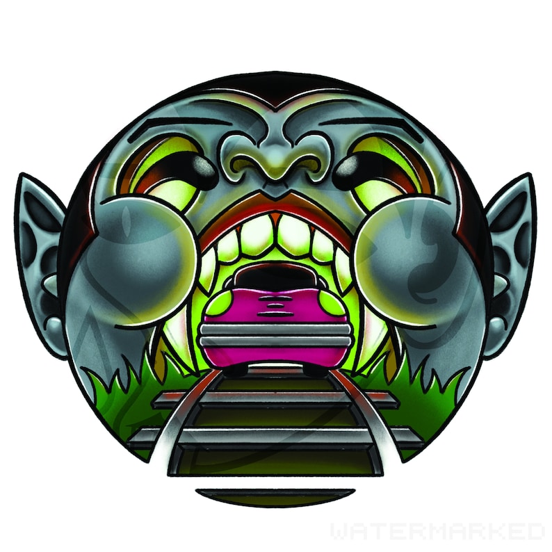 Vampire Ghost Train Art Print - Etsy