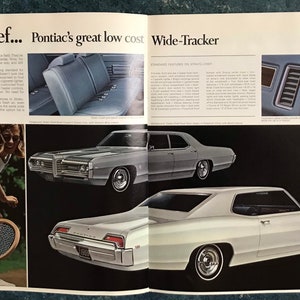1969 Wide-track Pontiac Sales Brochure, Grande Parisienne, Laurentian ...