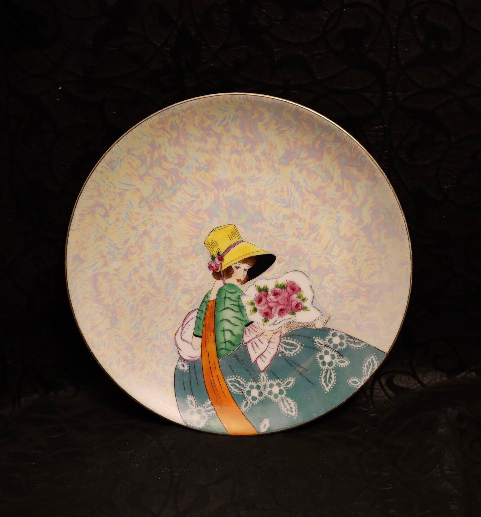 1920s Art Deco Lady Plate Noritake Japan Portrait Lady With - Etsy
