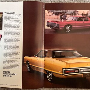 1972 Mercury Meteor Sales Brochure, Rideau, Rideau 500, Montcalm, Ford ...